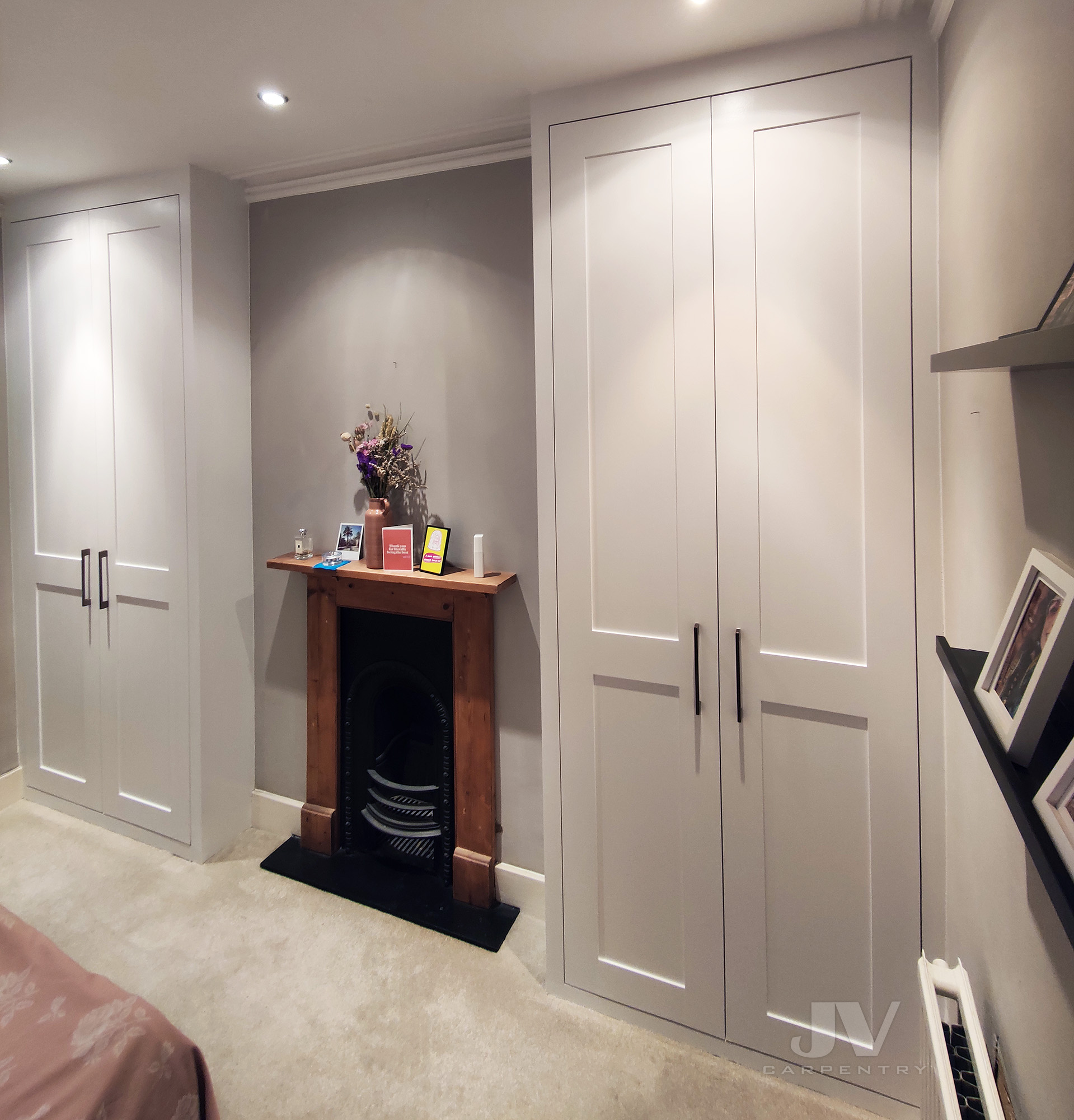 Alcove Wardrobes on either Side of the Chimney | London | JV Carpentry Alcove Wardrobes on either Side of the Chimney | London | JV Carpentry